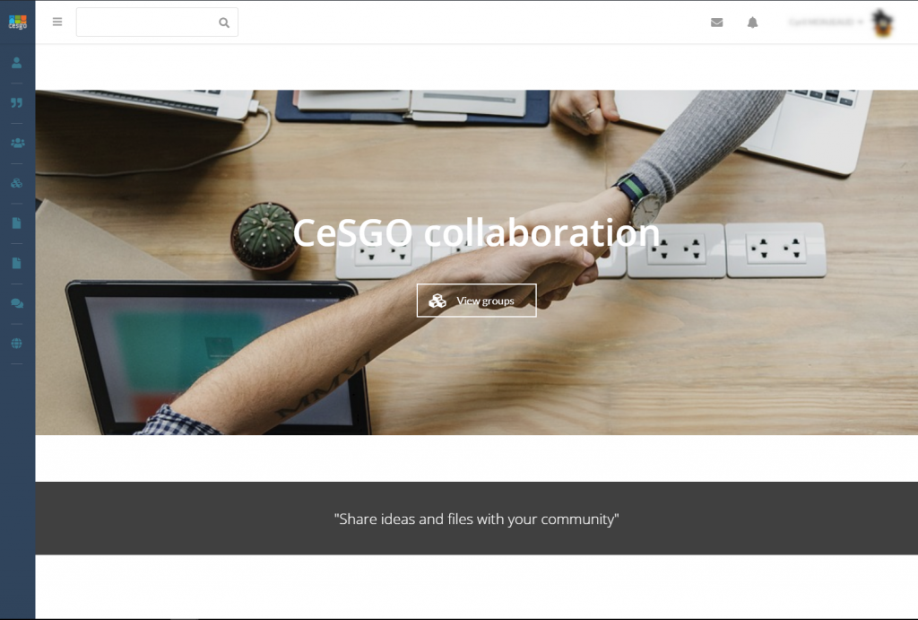 New interface for CeSGO Collaboration – CeSGO